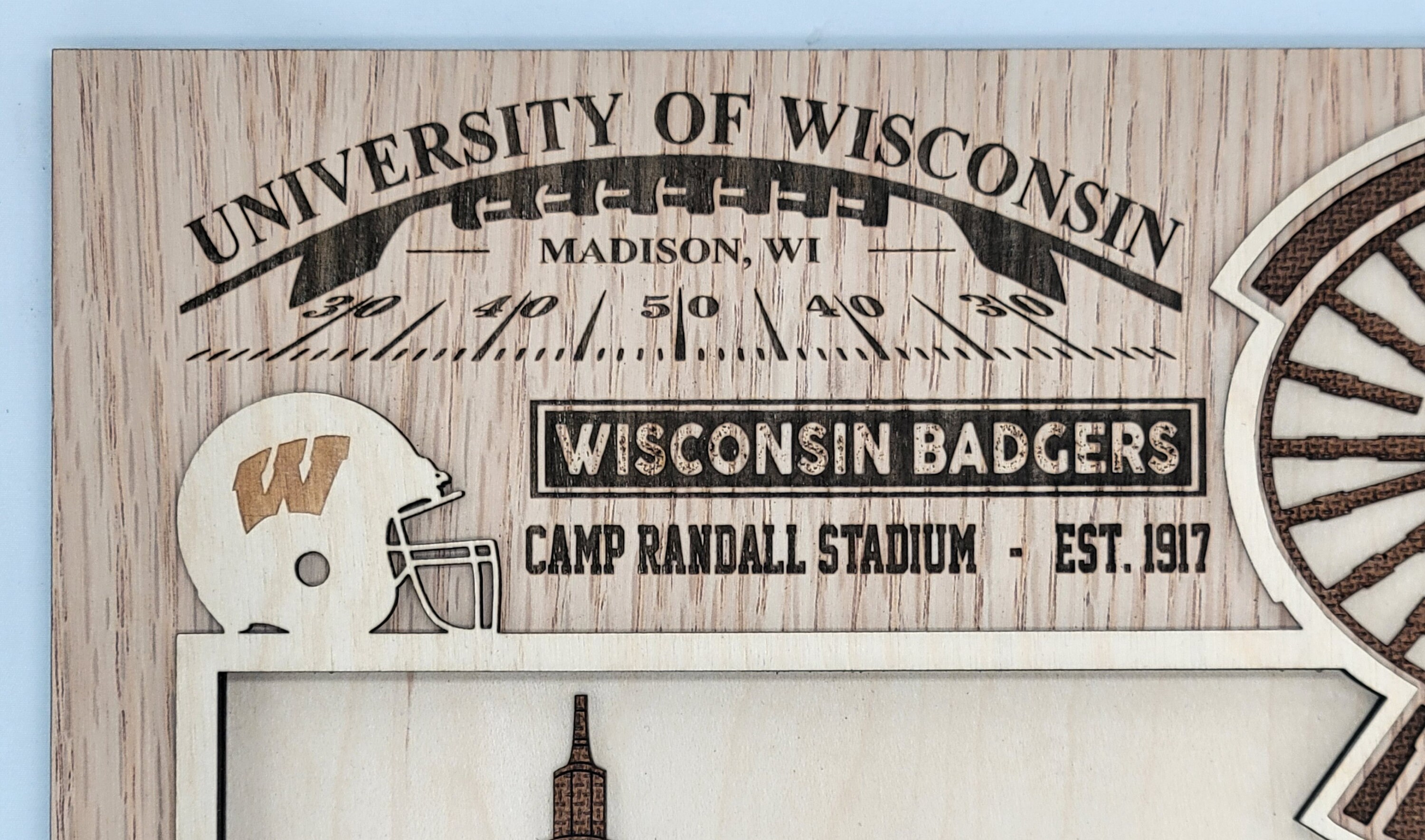 Camp Randall Stadium Home of Wisconsin Badgers Football Layered Wooden ...