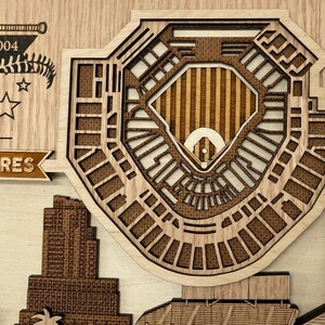 Petco Park - Home of the San Diego Padres - Layered Wooden Stadium With ...