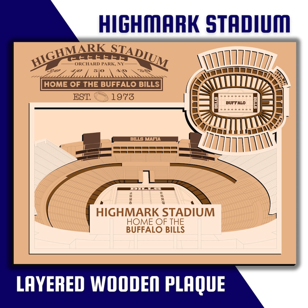 Highmark Stadium - Home of Buffalo Bills Football - Layered Wooden ...