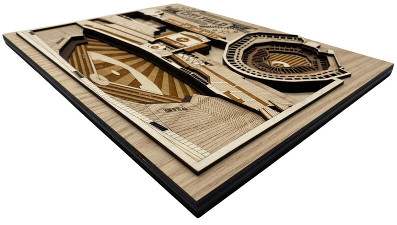 Citi Field Home of the New York Mets Layered Wooden Stadium With the ...