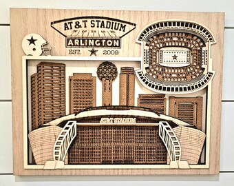 Wooden Cowboys Stadium - Etsy