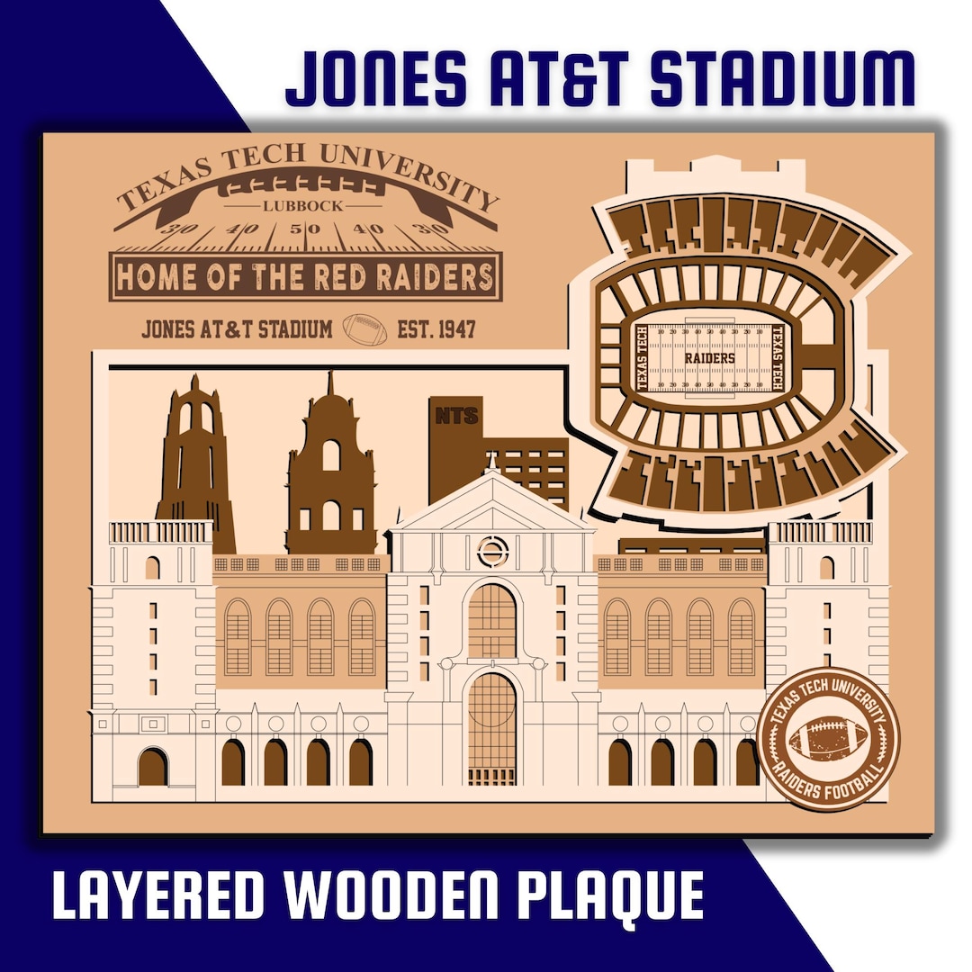 Jones AT&T Stadium - Home of the Texas Tech Red Raiders - Layered ...