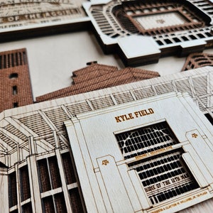 Kyle Field - Home of the Texas A&M Aggies - Layered Wooden Stadium ...