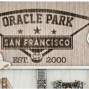 Oracle Park Home of the San Francisco Giants Layered Wooden Ballpark ...