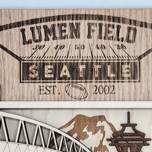 Lumen Field Home of Seattle Seahawks Football Layered Wooden Stadium ...