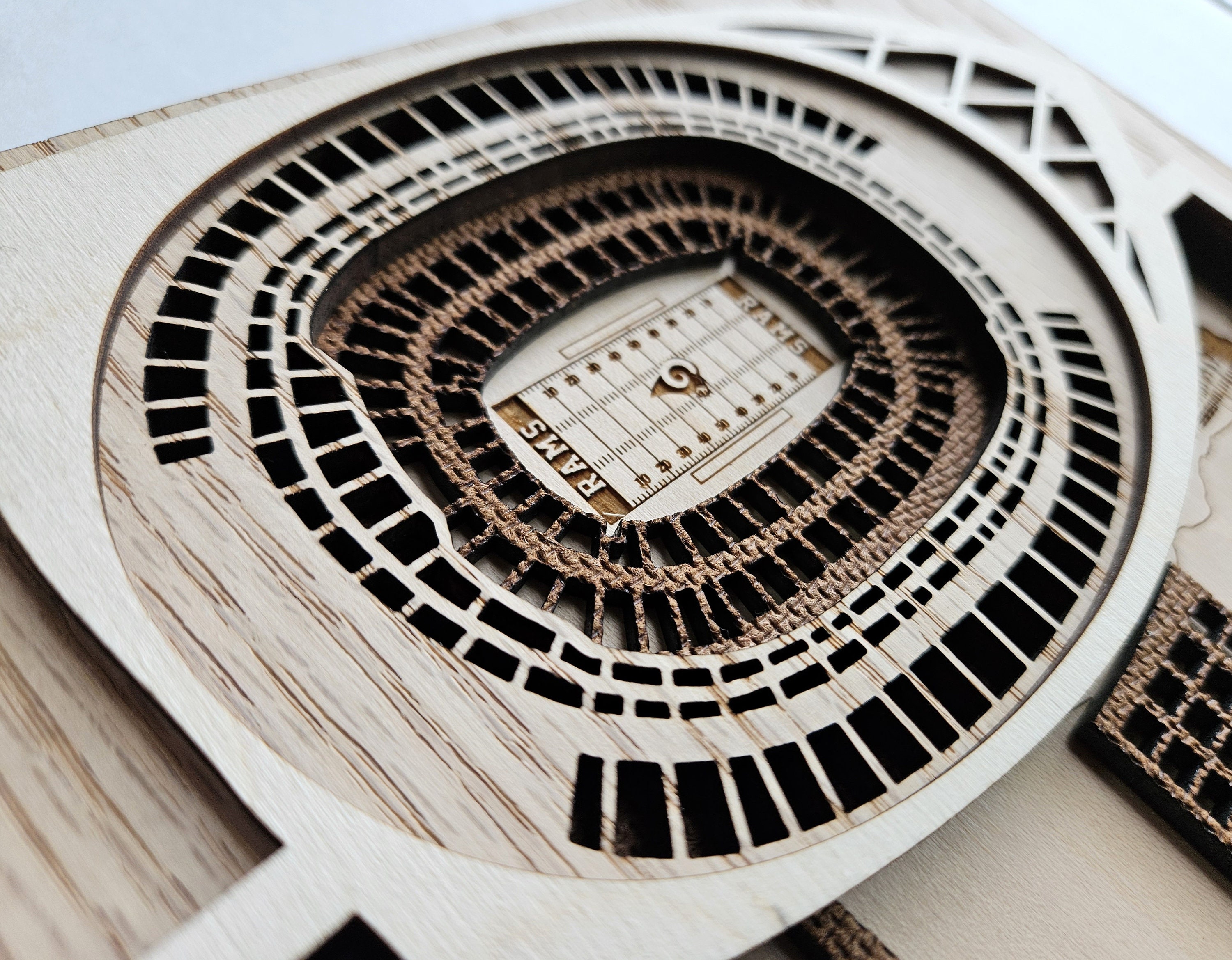 SOFI Stadium Home of Los Angeles Rams Football Layered Wooden Stadium ...