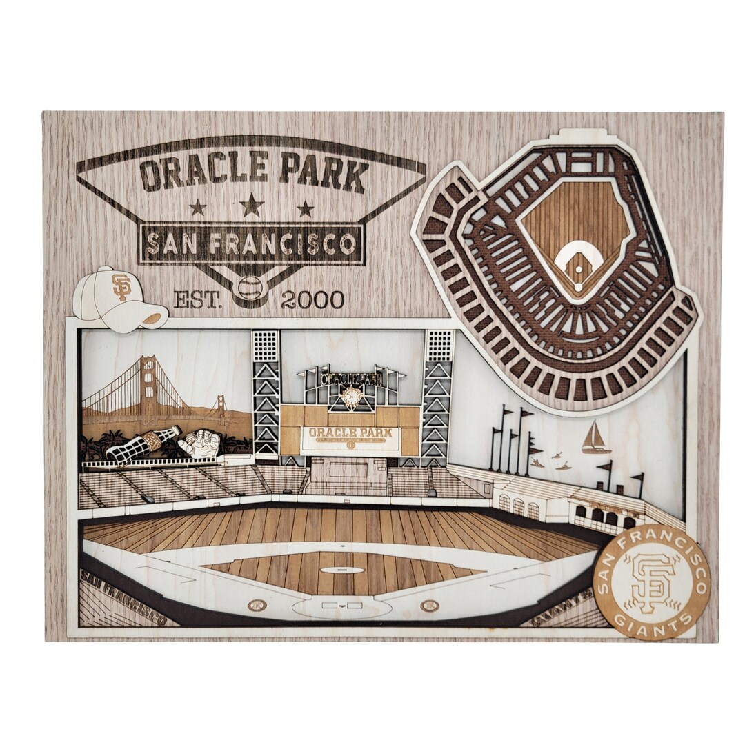 Oracle Park Home of the San Francisco Giants Layered Wooden Ballpark ...
