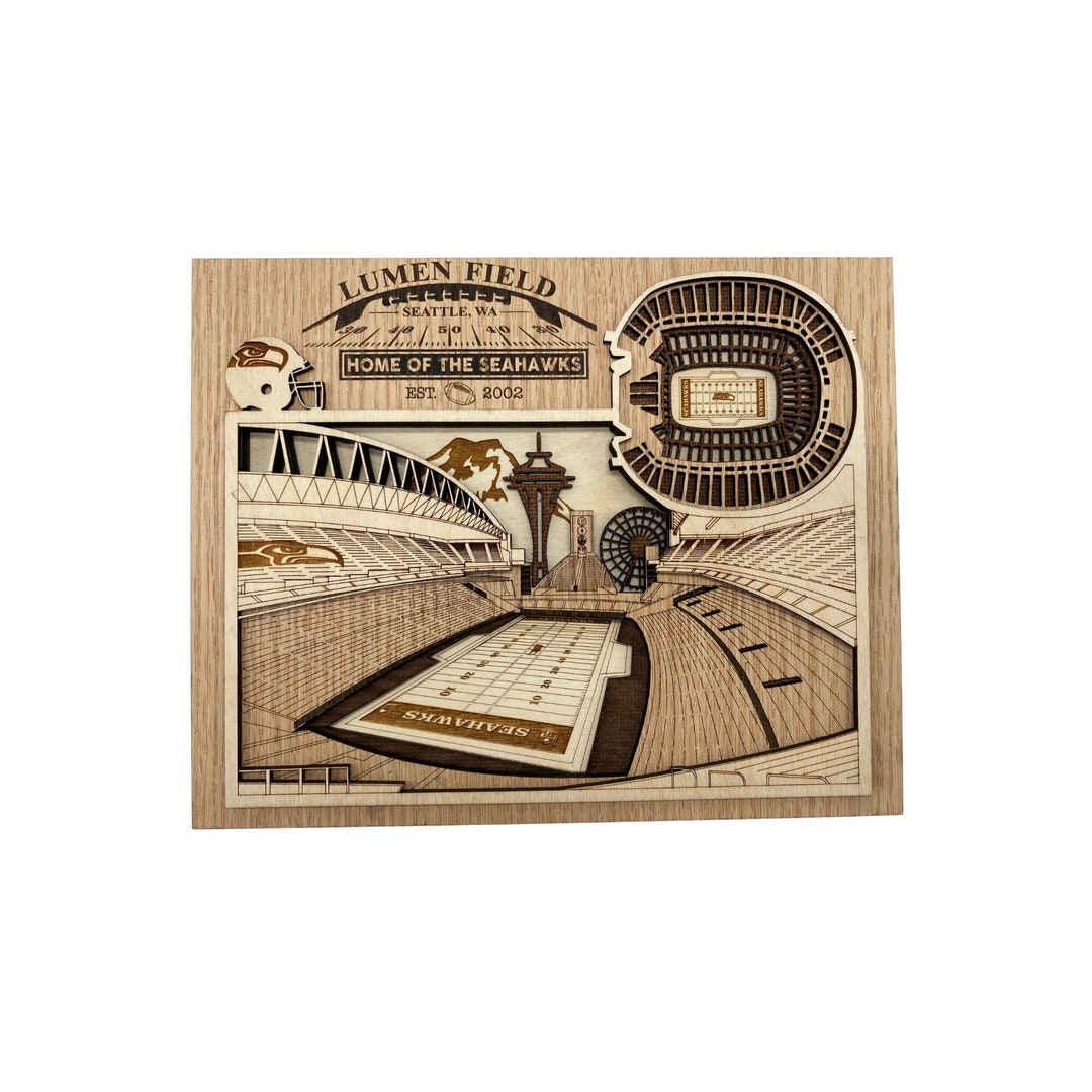Lumen Field - Home of Seattle Seahawks Football - Layered Wooden ...