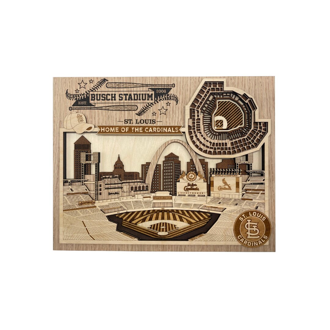 Busch Stadium - Home of the St. Louis Cardinals - Layered Wooden ...