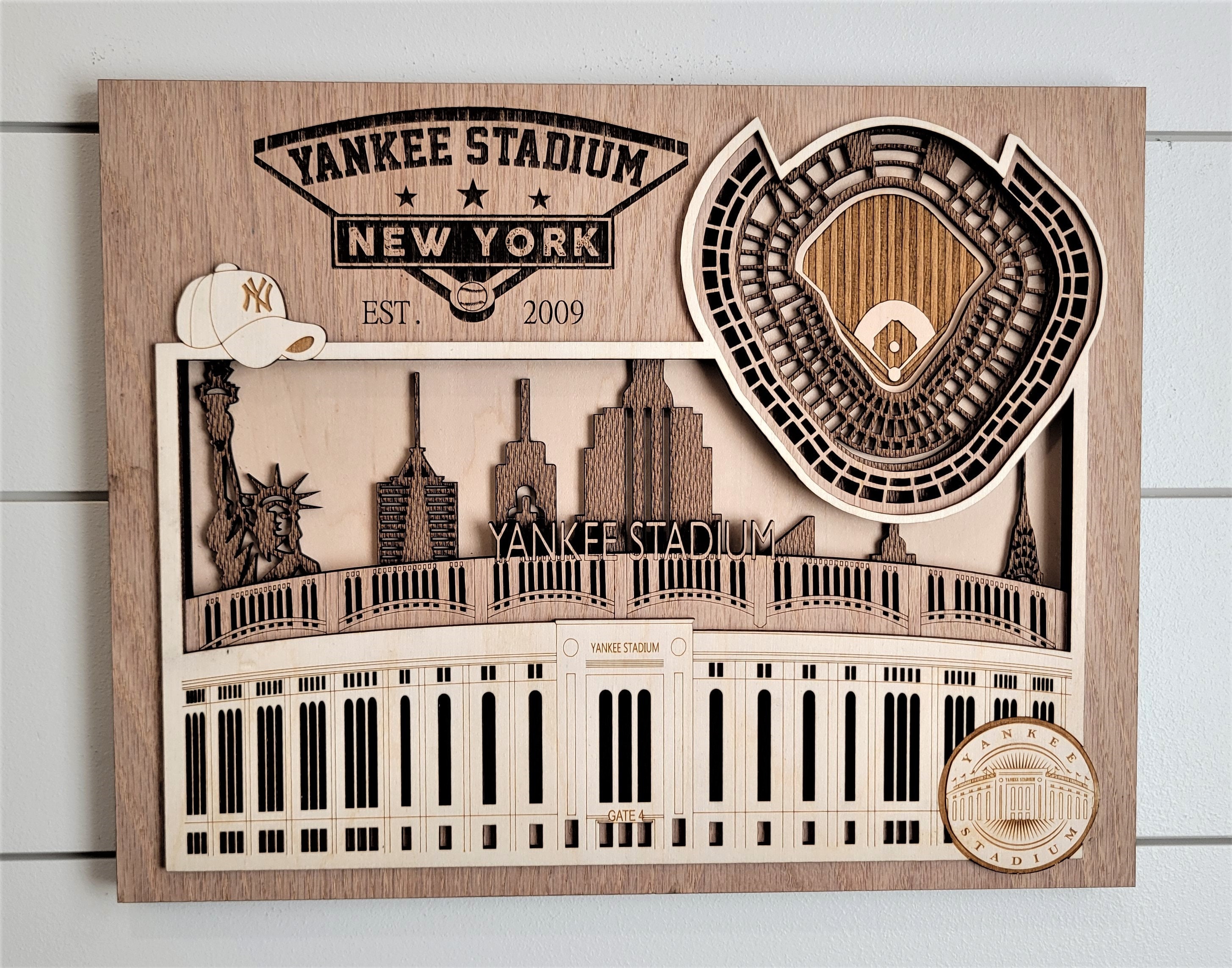 Yankee Stadium Home of the New York Yankees Layered Wooden Ballpark ...