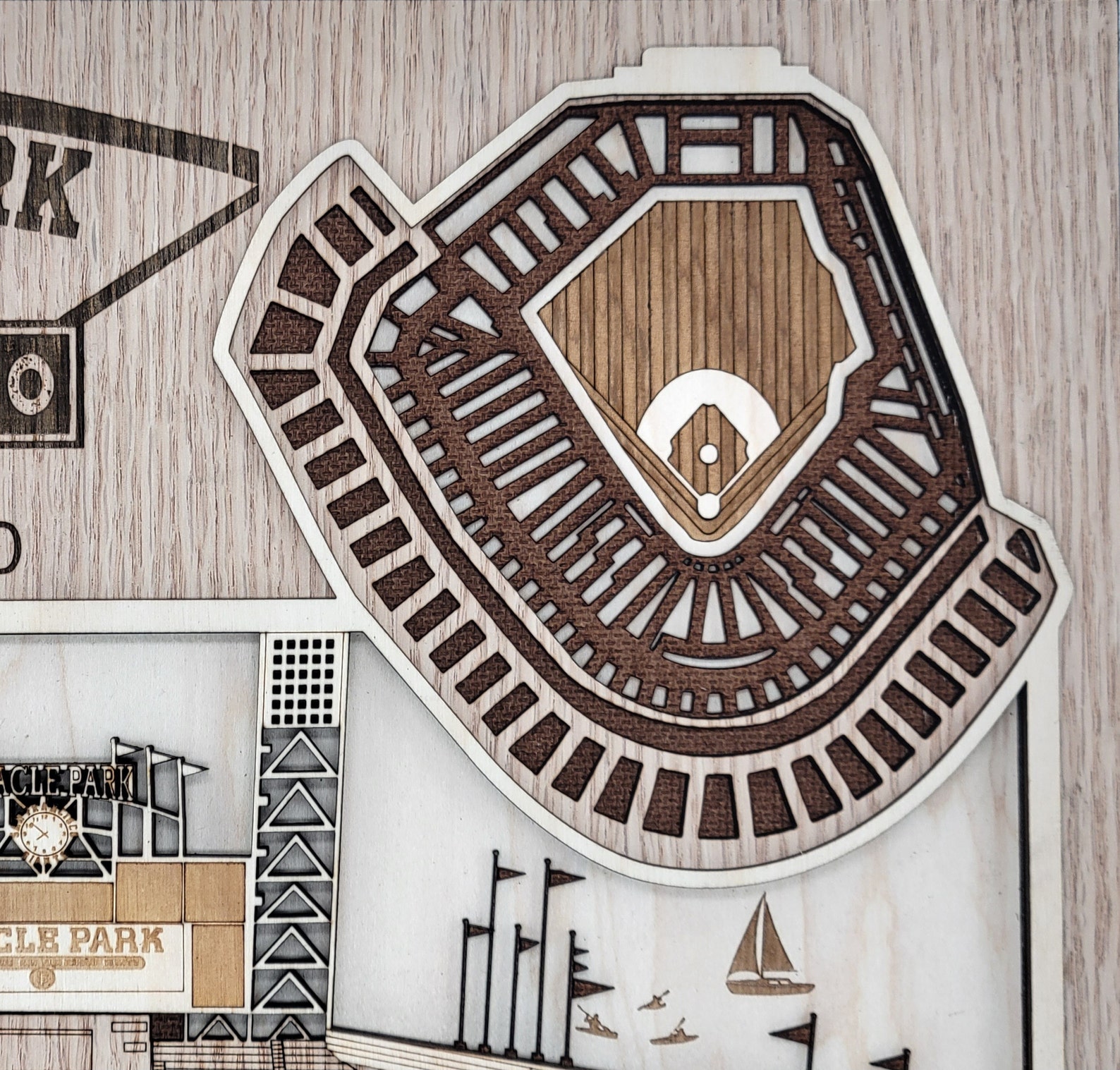 Oracle Park Home of the San Francisco Giants Layered Wooden Ballpark ...