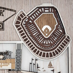 Oracle Park Home of the San Francisco Giants Layered Wooden Ballpark ...