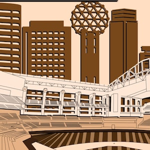 Globe Life Field - Home of the Texas Rangers - Layered Wooden Stadium ...