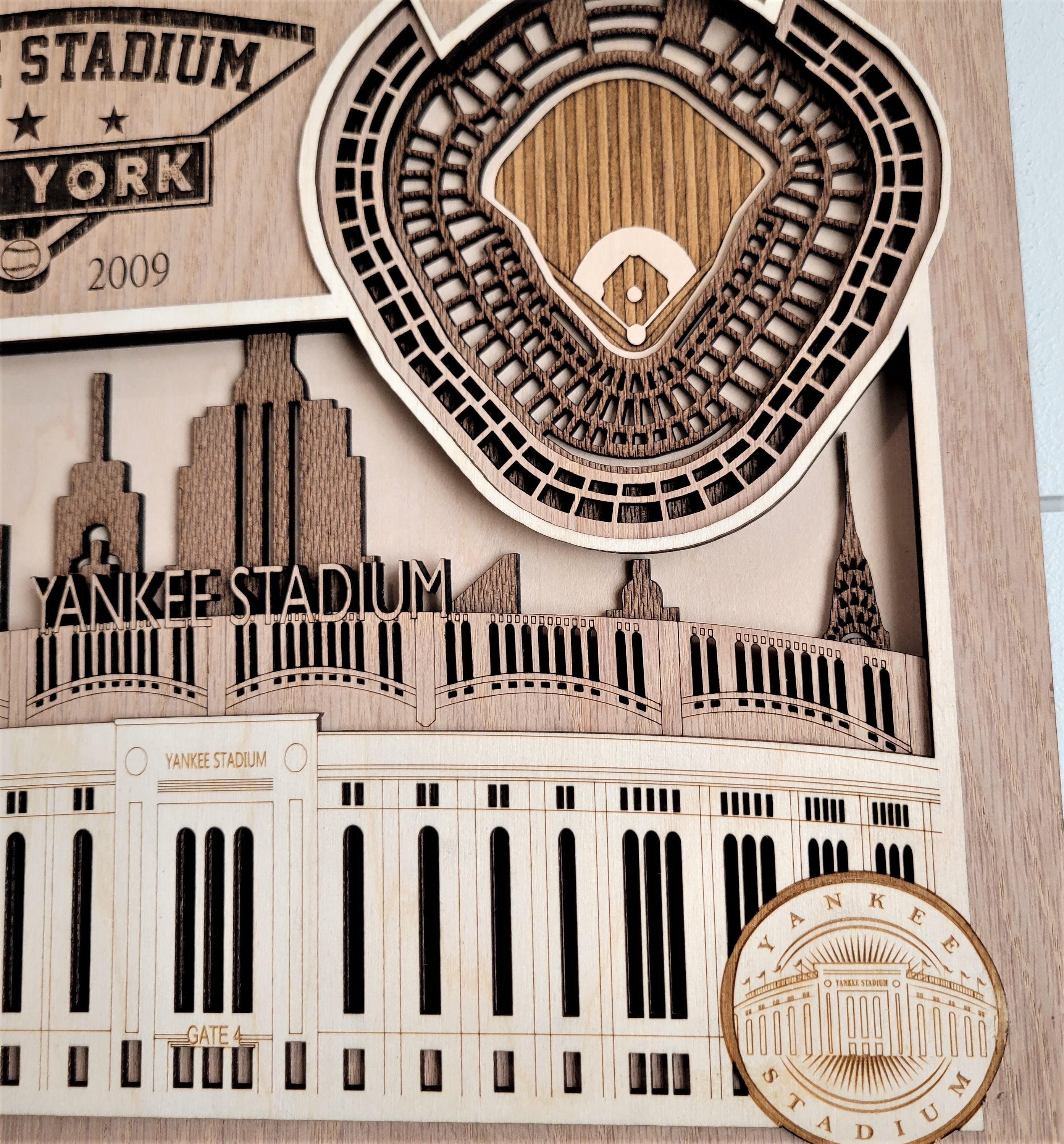 Yankee Stadium Home of the New York Yankees Layered Wooden Ballpark ...