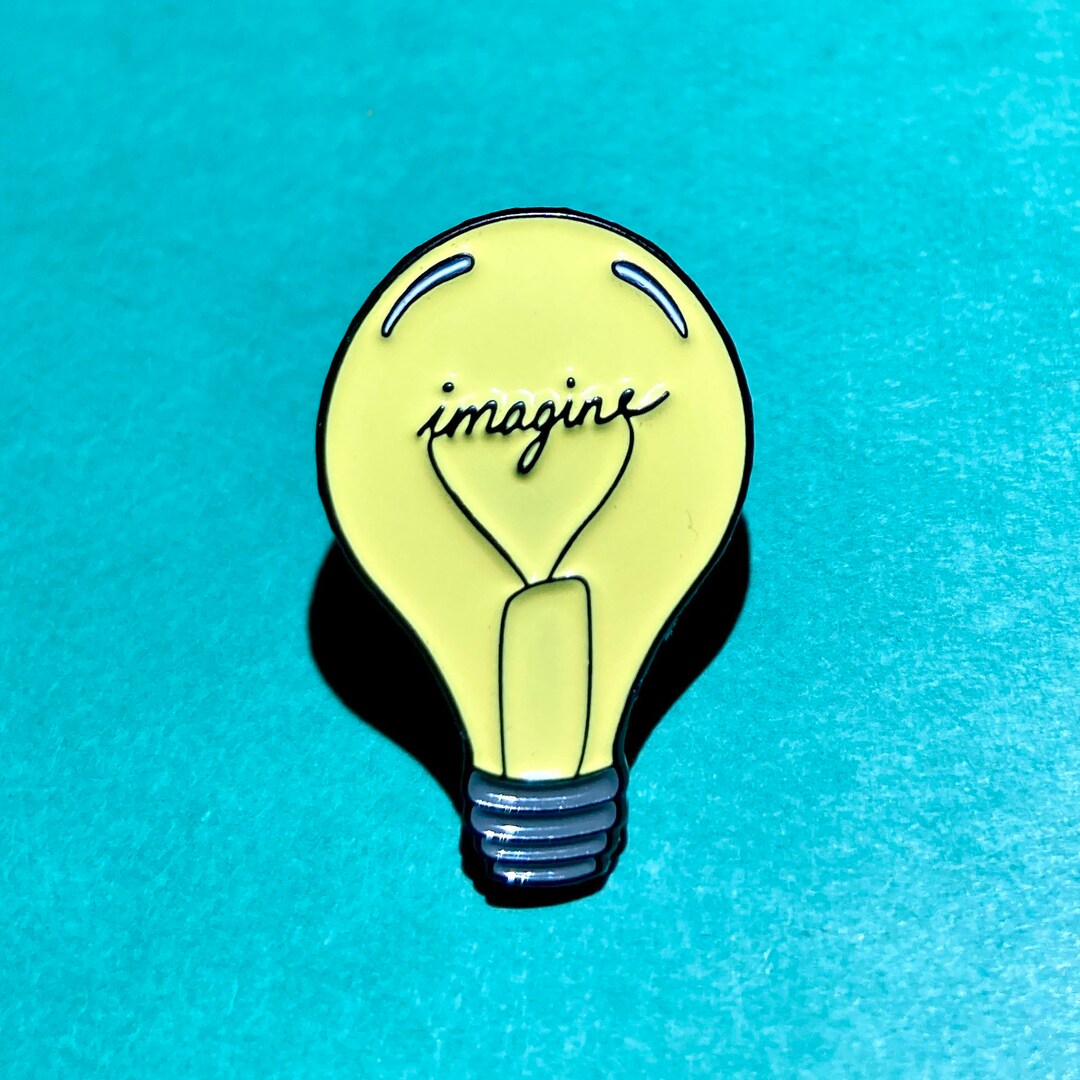 Imagine Lightbulb Soft Enamel Pin - Etsy