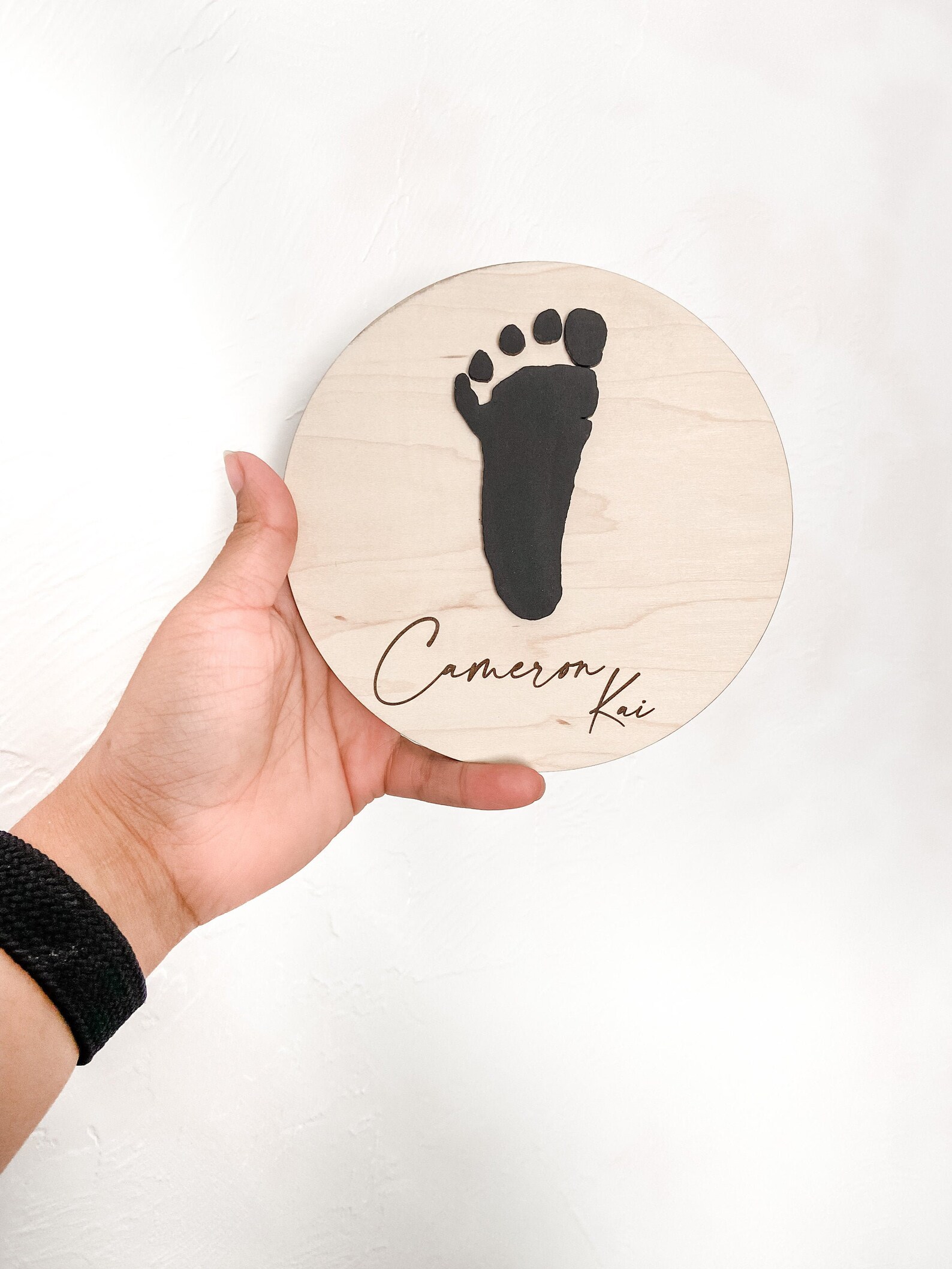 Actual Baby Footprint / Handprint Sign, Personalized Footprints, 3D ...