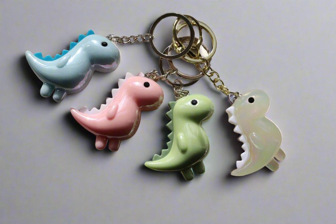 Chunky Dino Keychain / Cute Dinosaur Keyring / Car Key Accessories ...