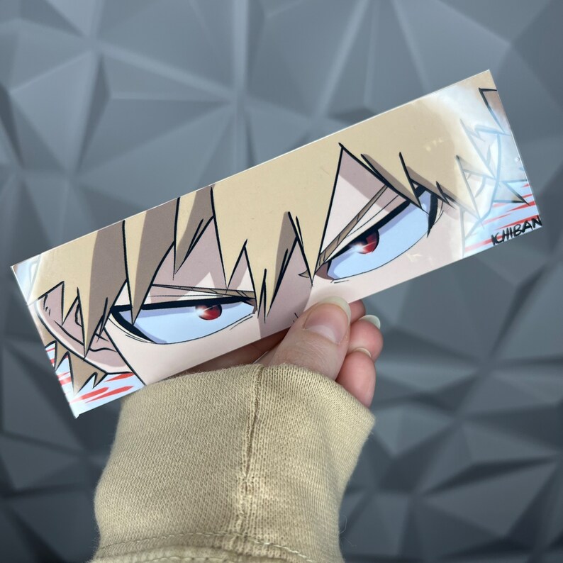Bakugo Anime Boy Eyes Slap Sticker - Etsy
