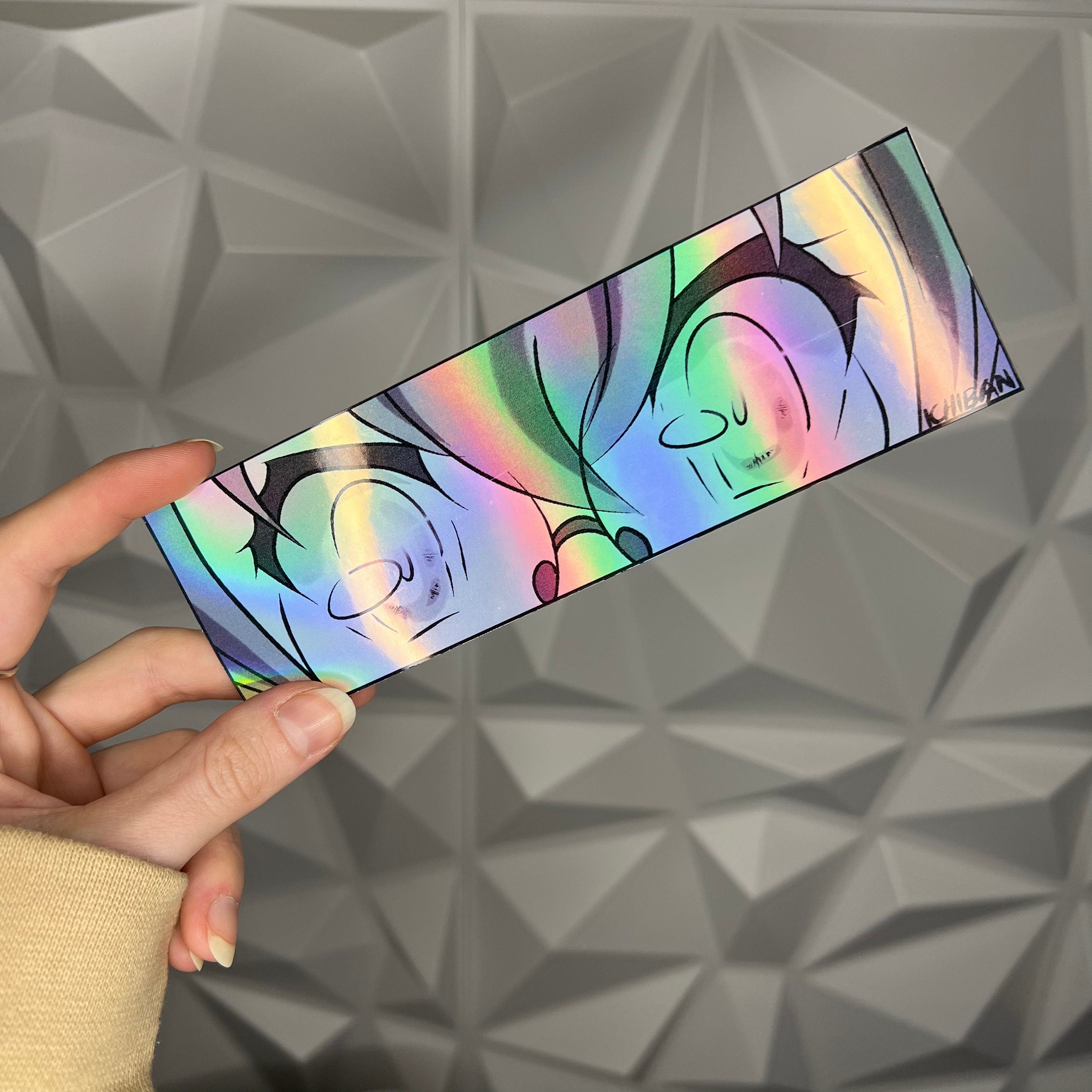 Girls Anime/manga Eyes Slap Sticker Holographic / Laptop Decal - Etsy