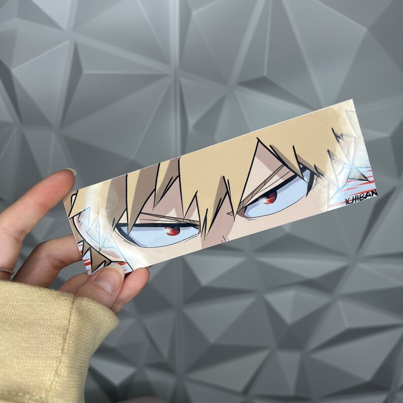 Bakugo Anime Boy Eyes Slap Sticker - Etsy