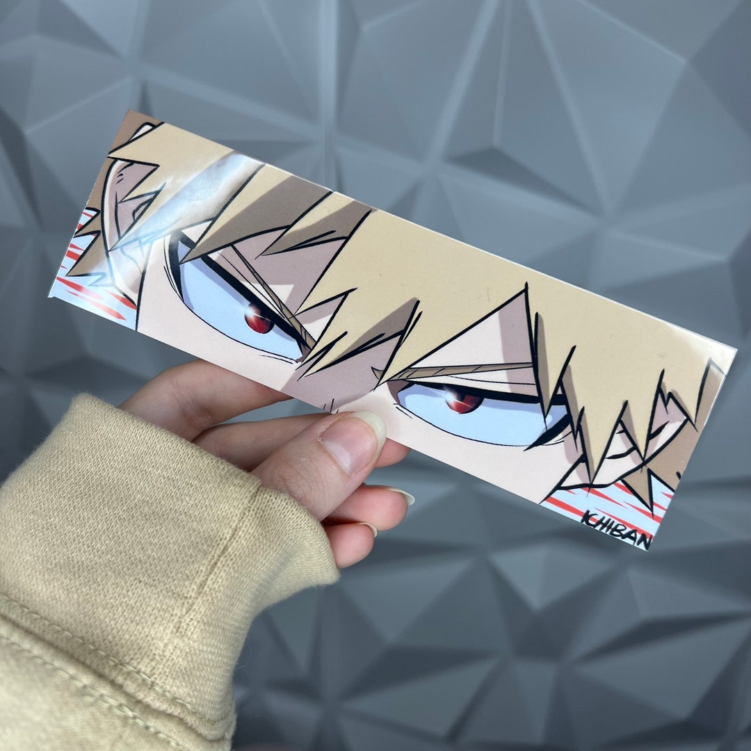 Bakugo Anime Boy Eyes Slap Sticker - Etsy