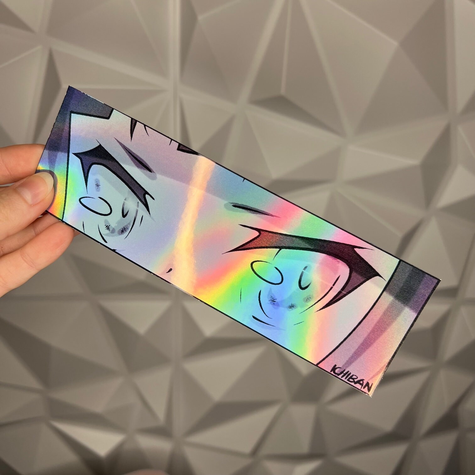 Holographic Anime Girl Eyes Slap Sticker / Laptop Decals / Anime Fans ...