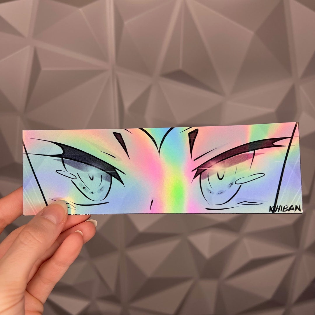 Holographic Iridescent Anime Girl Eyes Slap Sticker / Laptop Decal ...