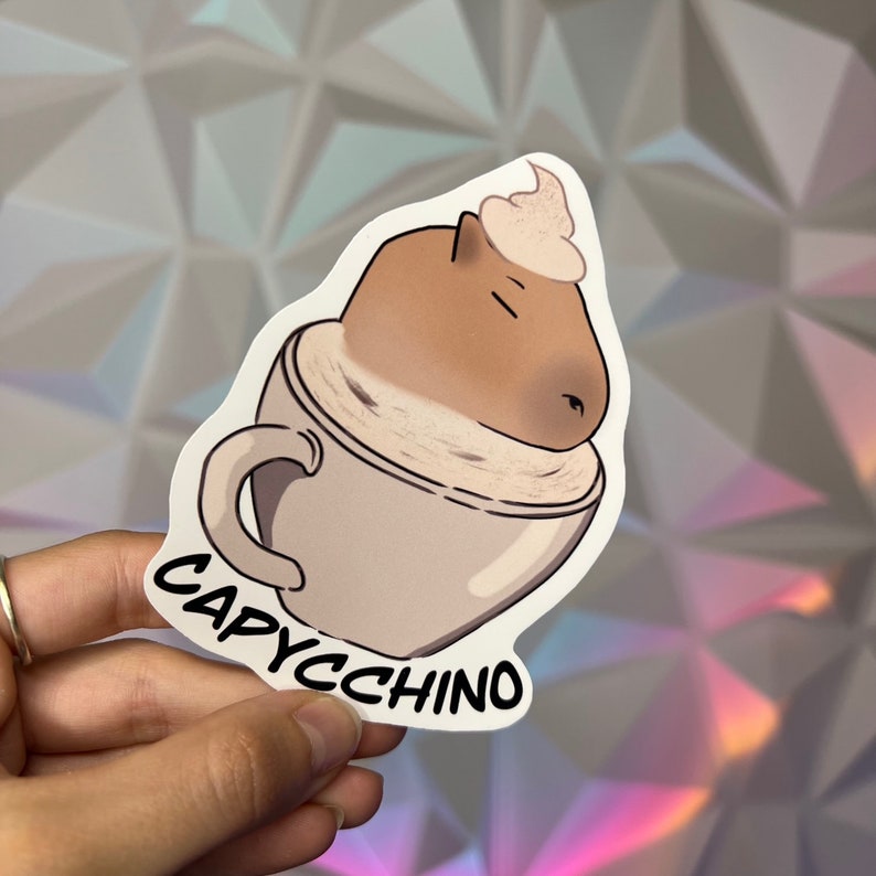 Capycchino Capybara Sticker / Cappucchino Sticker / Coffee - Etsy UK