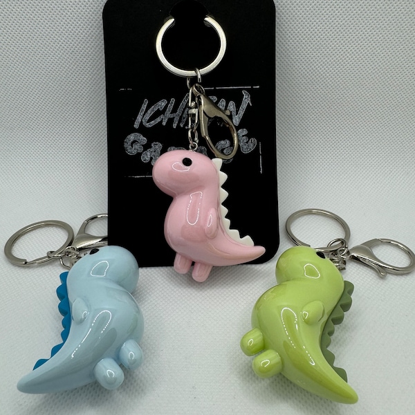 Cute Keyring Dino - Etsy