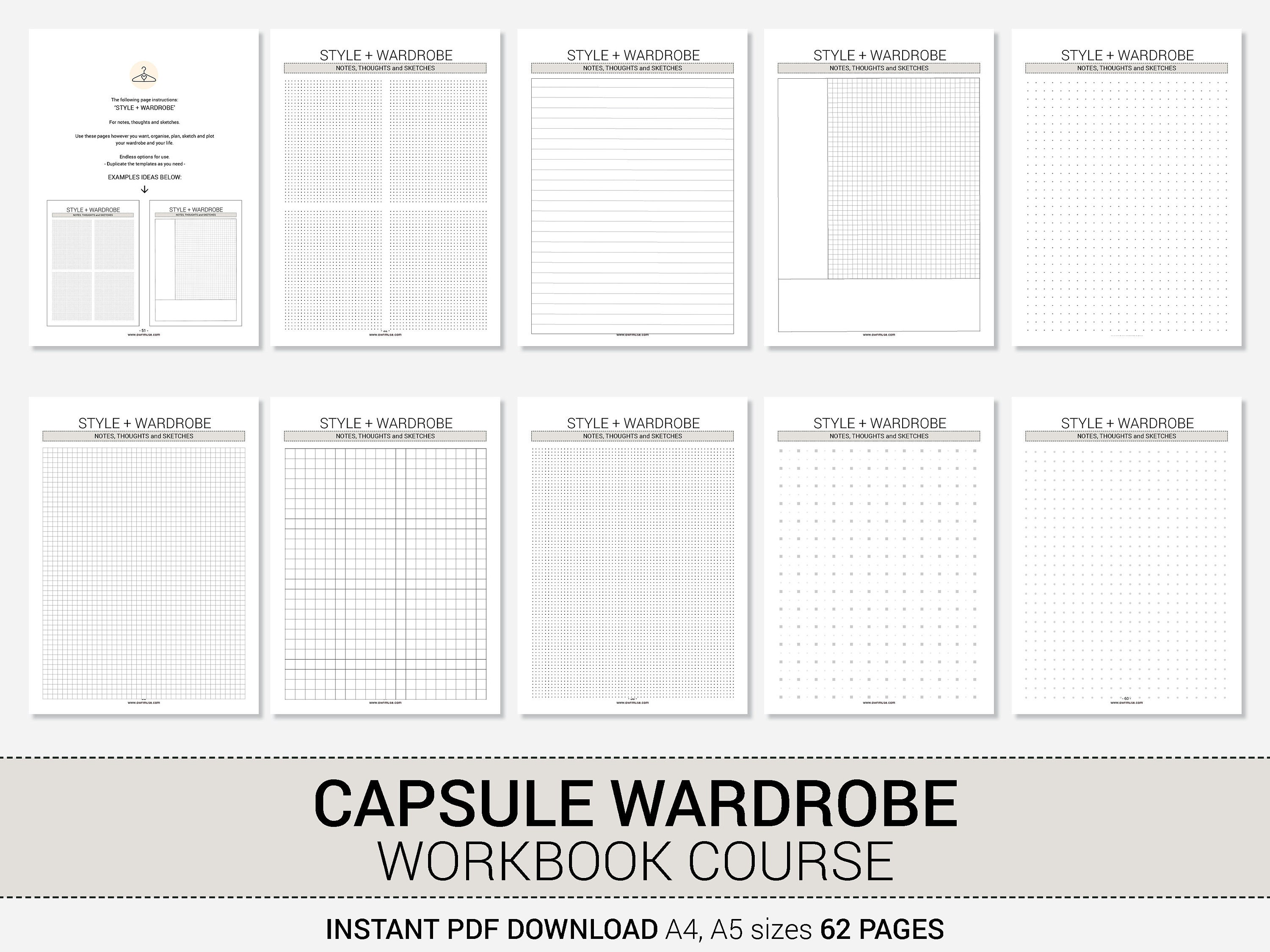 Simplify Your Style - Capsule Wardrobe Course Workbook - Closet ...