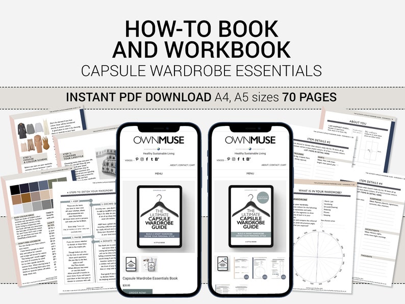 Capsule Wardrobe Digital Planner Book - Printable Planner, Goodnote ...