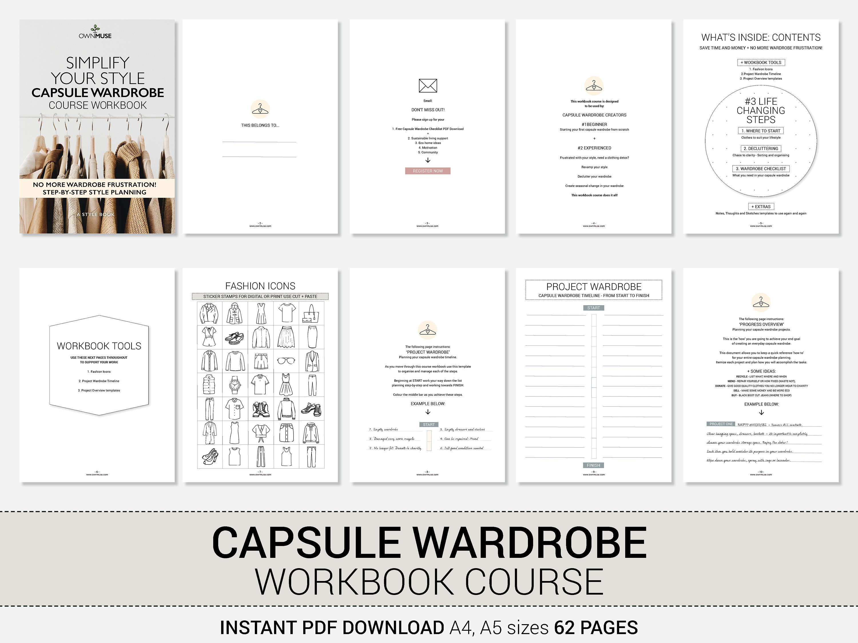 Simplify Your Style - Capsule Wardrobe Course Workbook - Closet ...