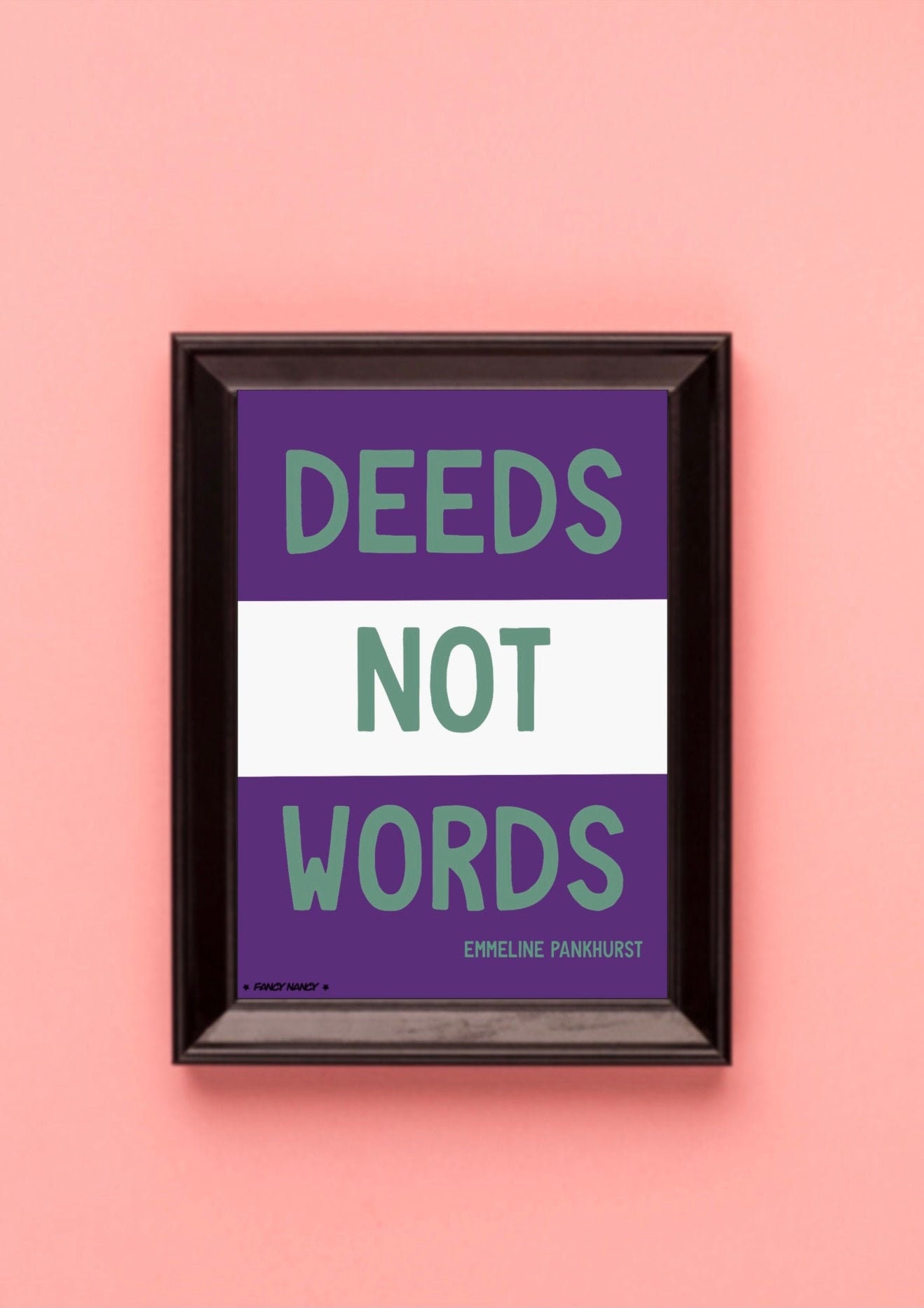 Deeds Not Words A4 A5 Print Suffragette Feminist - Etsy UK