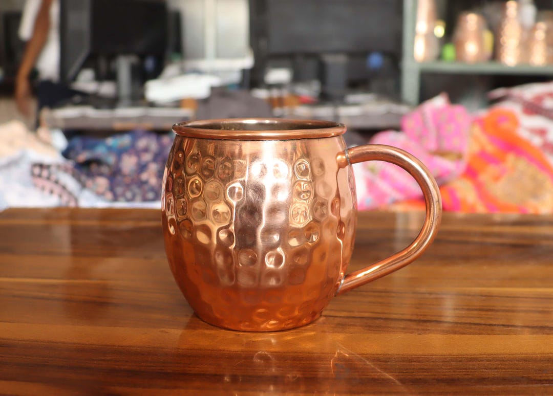 Copper Moscow Mule Mug, Smooth Finish Elegant Handcrafted Cup for ...