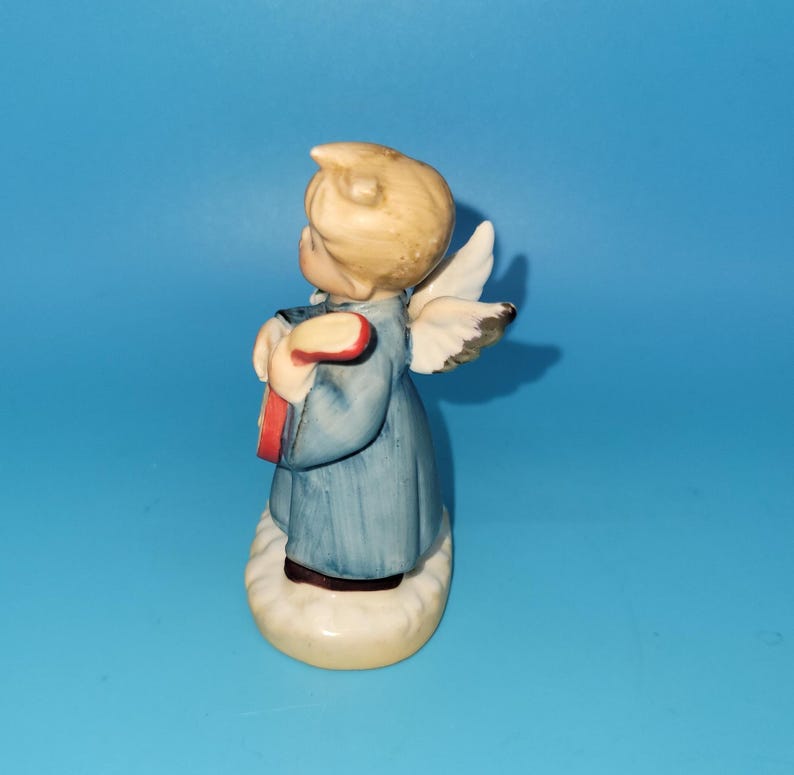 Vintage Porcelain Napco Boy Angel Figurine Playing Mandolin 1950s - Etsy