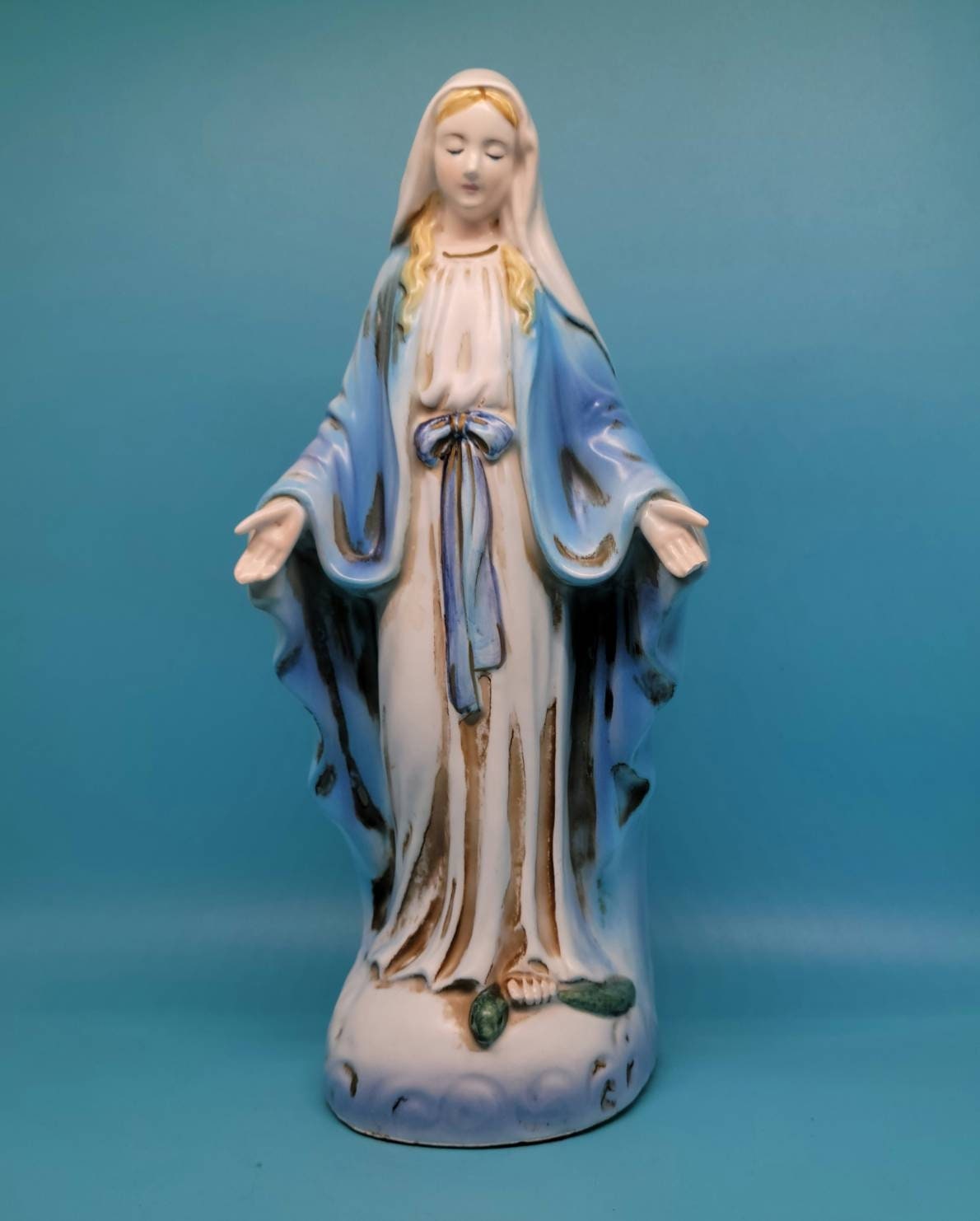 Vintage Lefton Our Lady of Grace Porcelain Planter 1960s - Etsy