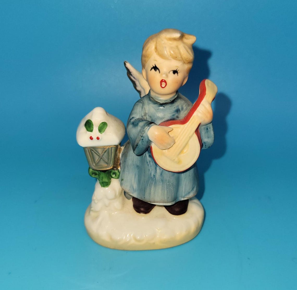 Vintage Porcelain Napco Boy Angel Figurine Playing Mandolin 1950s - Etsy