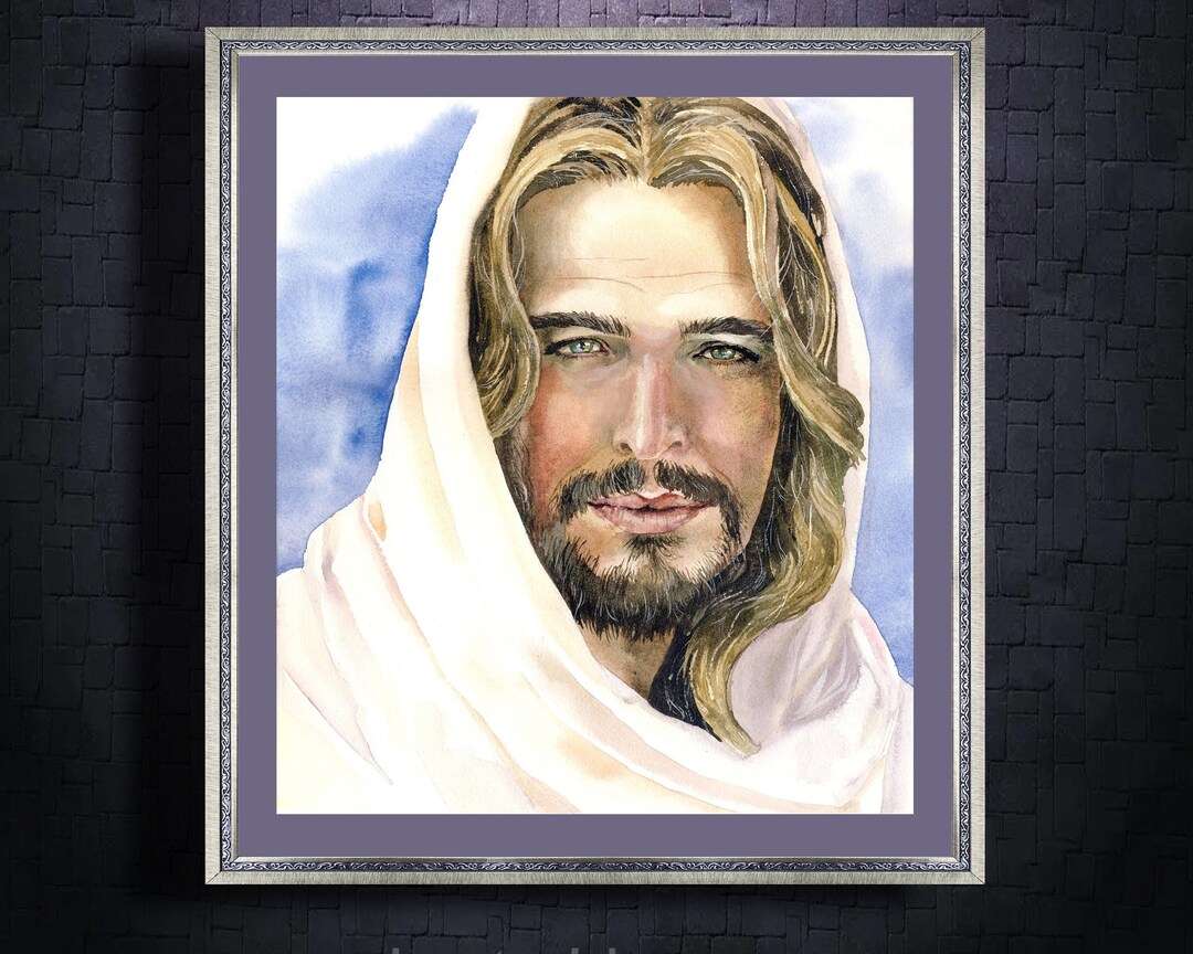Jesus Painting Jesus Portrait Jesus LDS ART Watercolor Jesus Christ ...