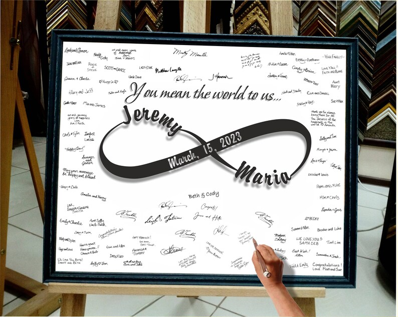 Wedding GUEST BOOK Alternative Infinity Guest Book Custom - Etsy