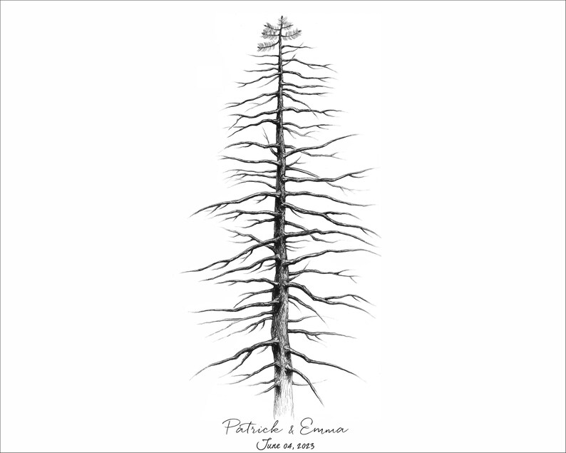 Guest Book Alternative Tree Custom Guest Book Rustic Wedding Guestbook ...