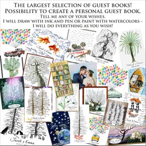 Wedding Guest Book Alternative Pine Trees Signature Tree Anniversary ...