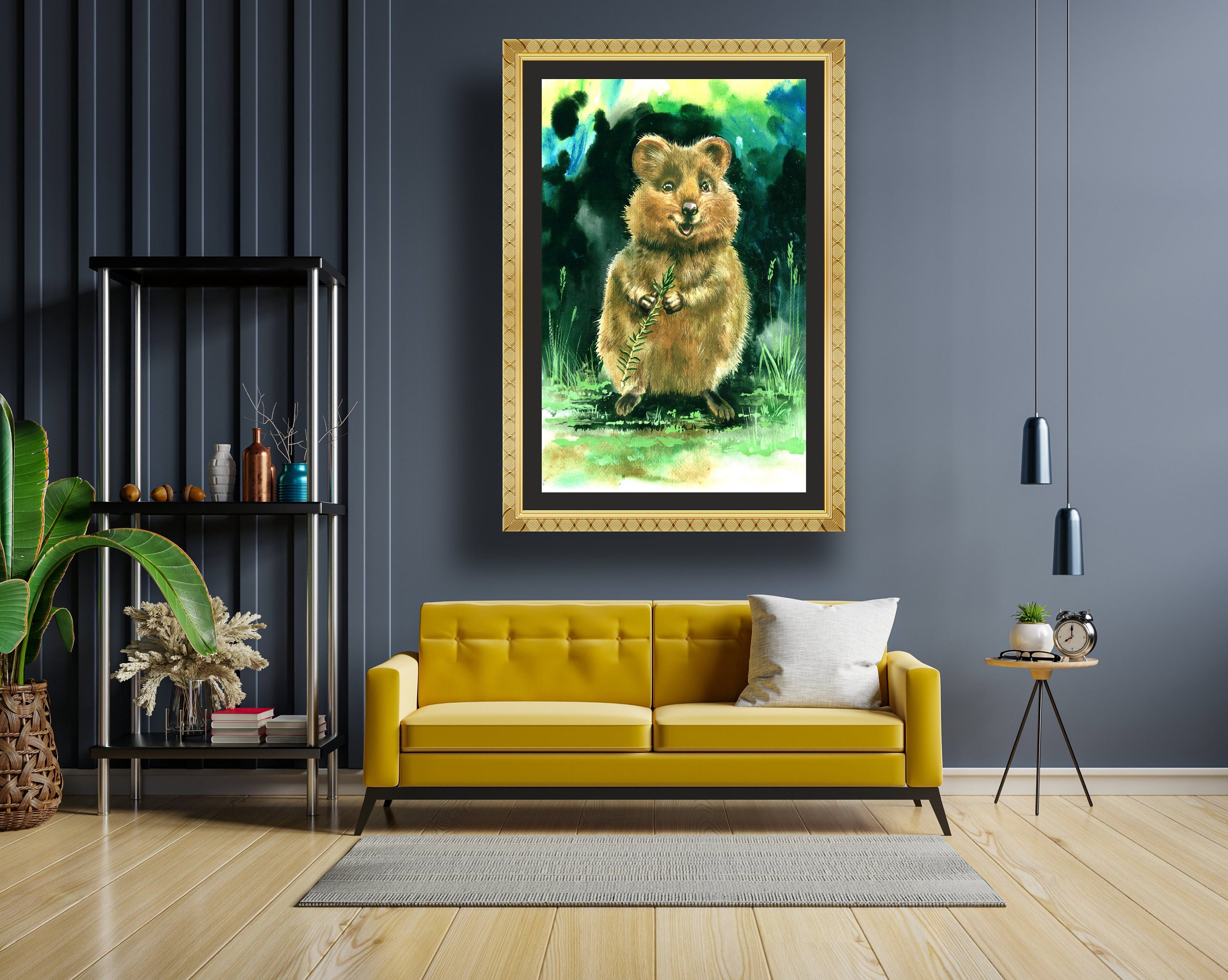 Quokka Watercolor Art Quokka Painting Quokka Portrait Quokka Animal ...