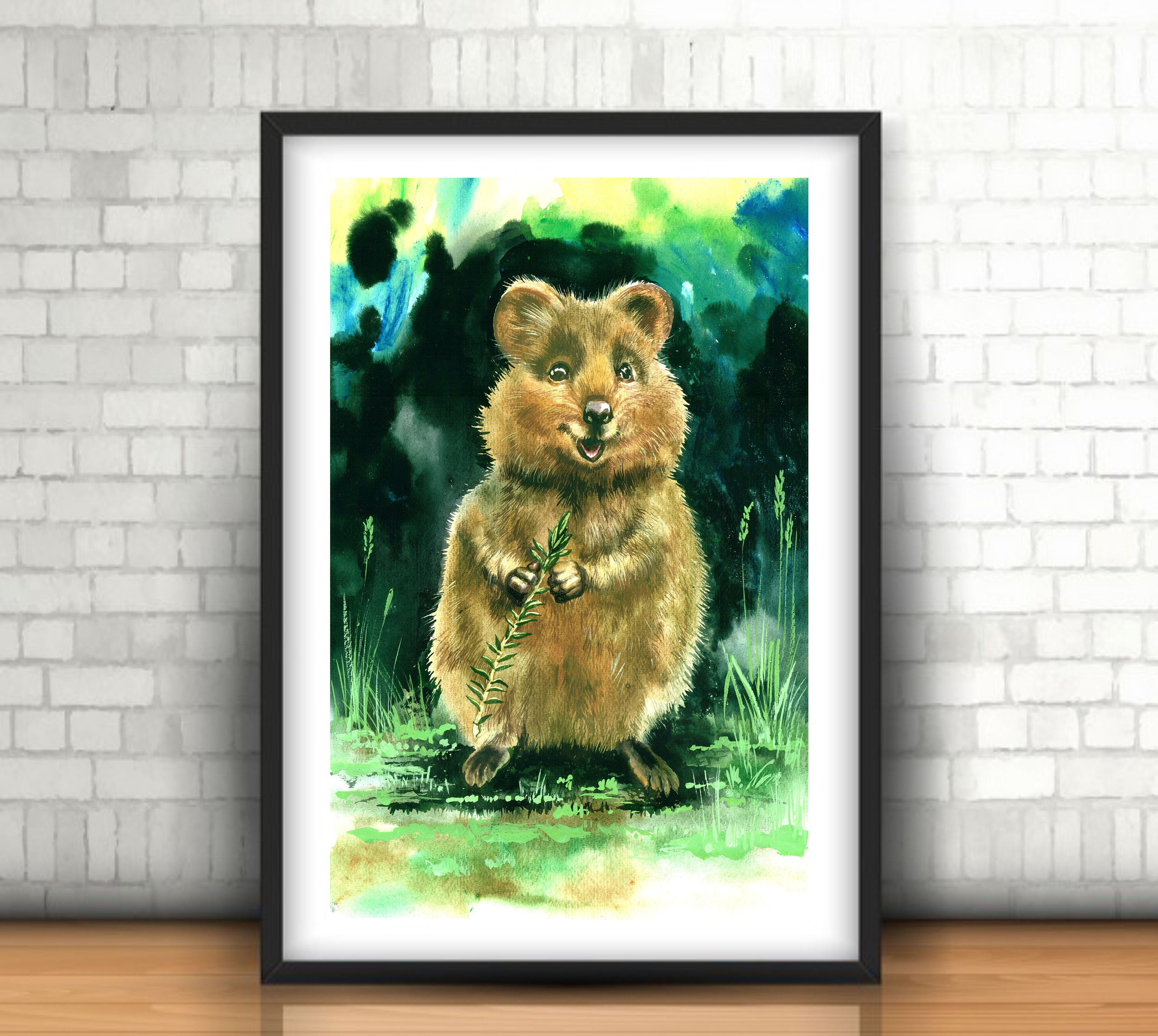 Quokka Watercolor Art Quokka Painting Quokka Portrait Quokka - Etsy UK