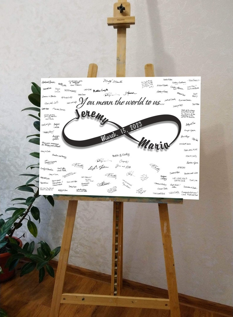 Wedding GUEST BOOK Alternative Infinity Guest Book Custom - Etsy