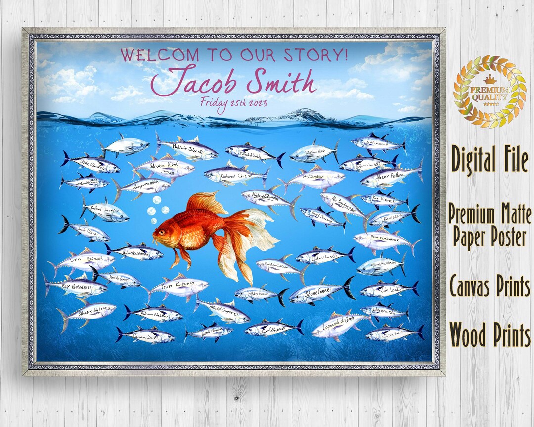 Baby Shower Guest Book Alternative Goldfish and Tuna Goldfishes ...