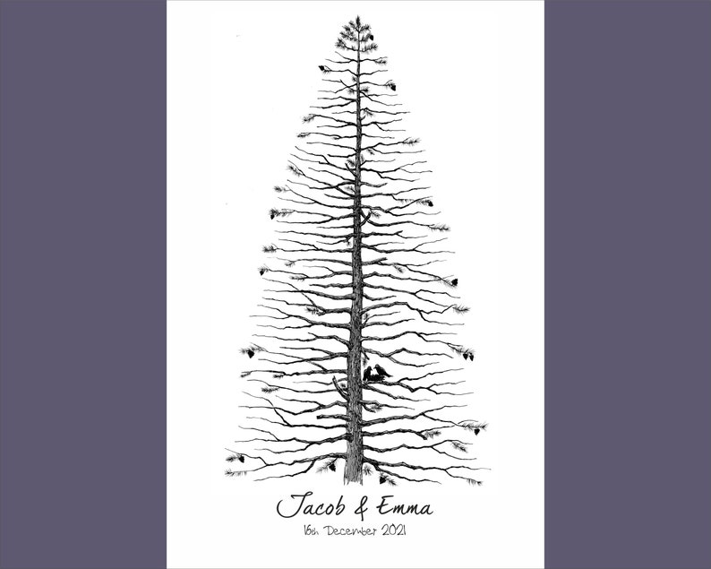 Guest Book Alternative Tree Custom Guest Book Rustic Wedding Guestbook ...
