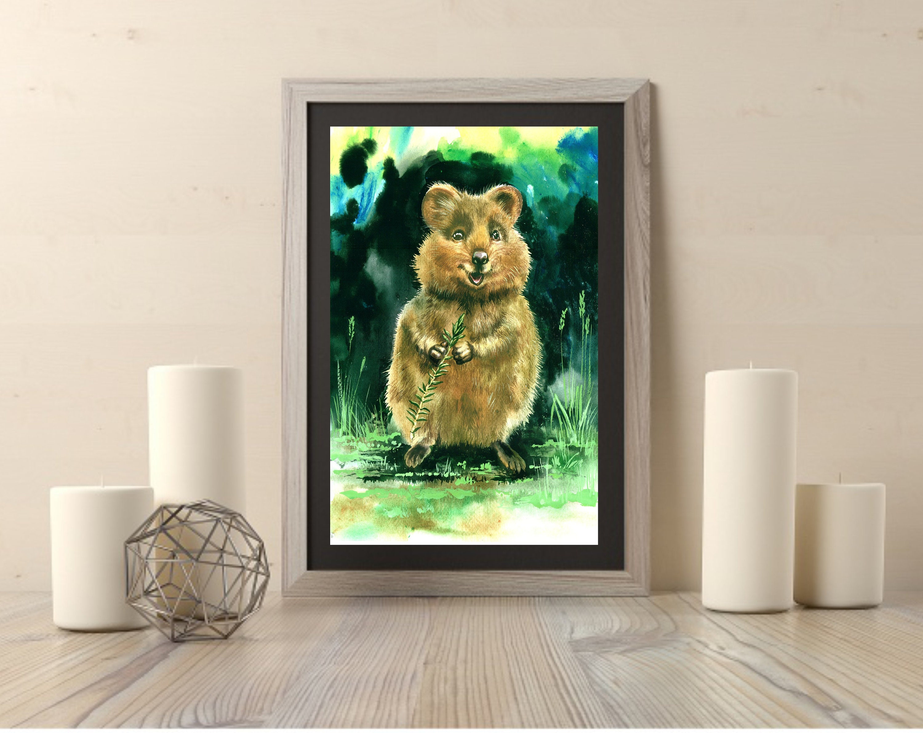 Quokka Painting Quokka Portrait Quokka Animal Illustration - Etsy