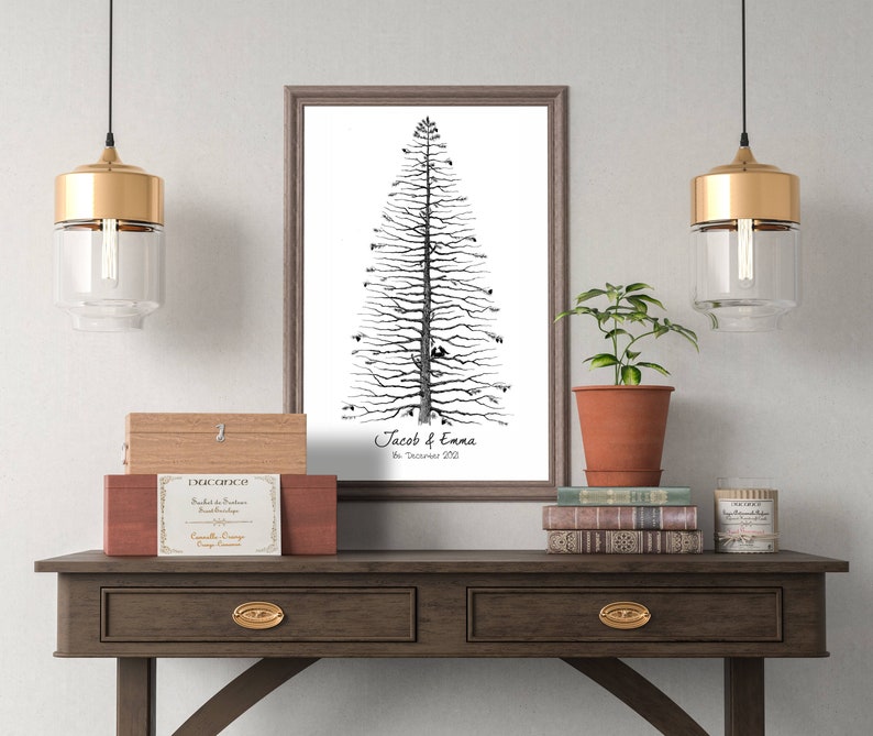 Guest Book Alternative Tree Custom Guest Book Rustic Wedding Guestbook ...
