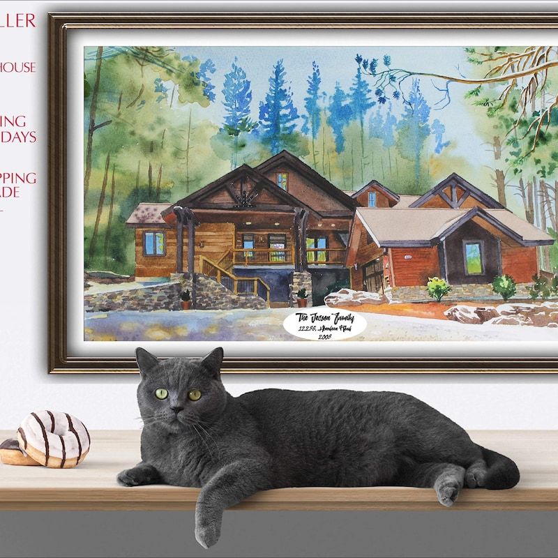 Custom House Portrait - Etsy