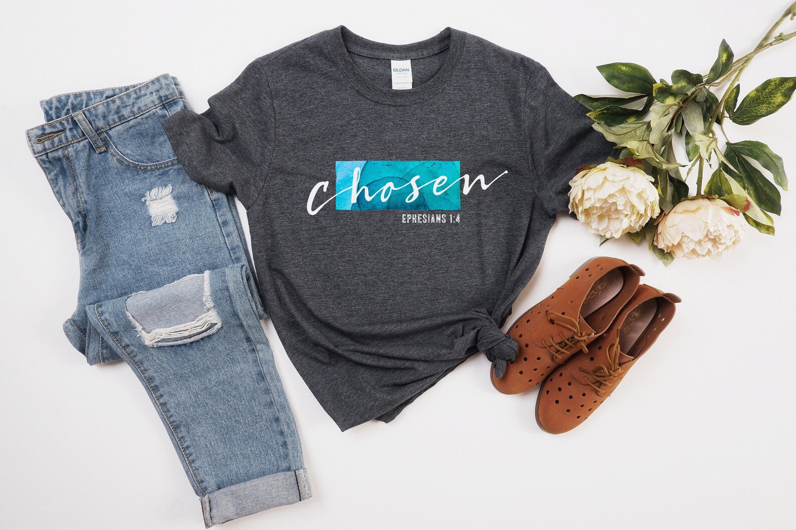 Chosen T-shirt, Chosen Shirt, Bible Verse, Ephesians, Christian T Shirt ...